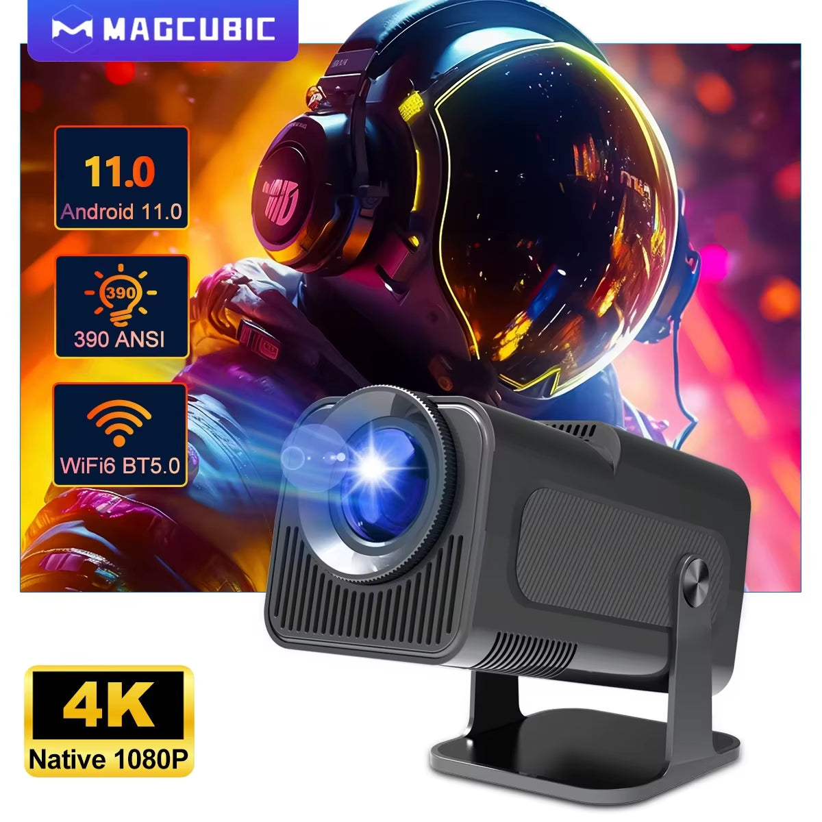 Elevate Your Home Theater with the Upgraded 4K Android 11 Projector ...